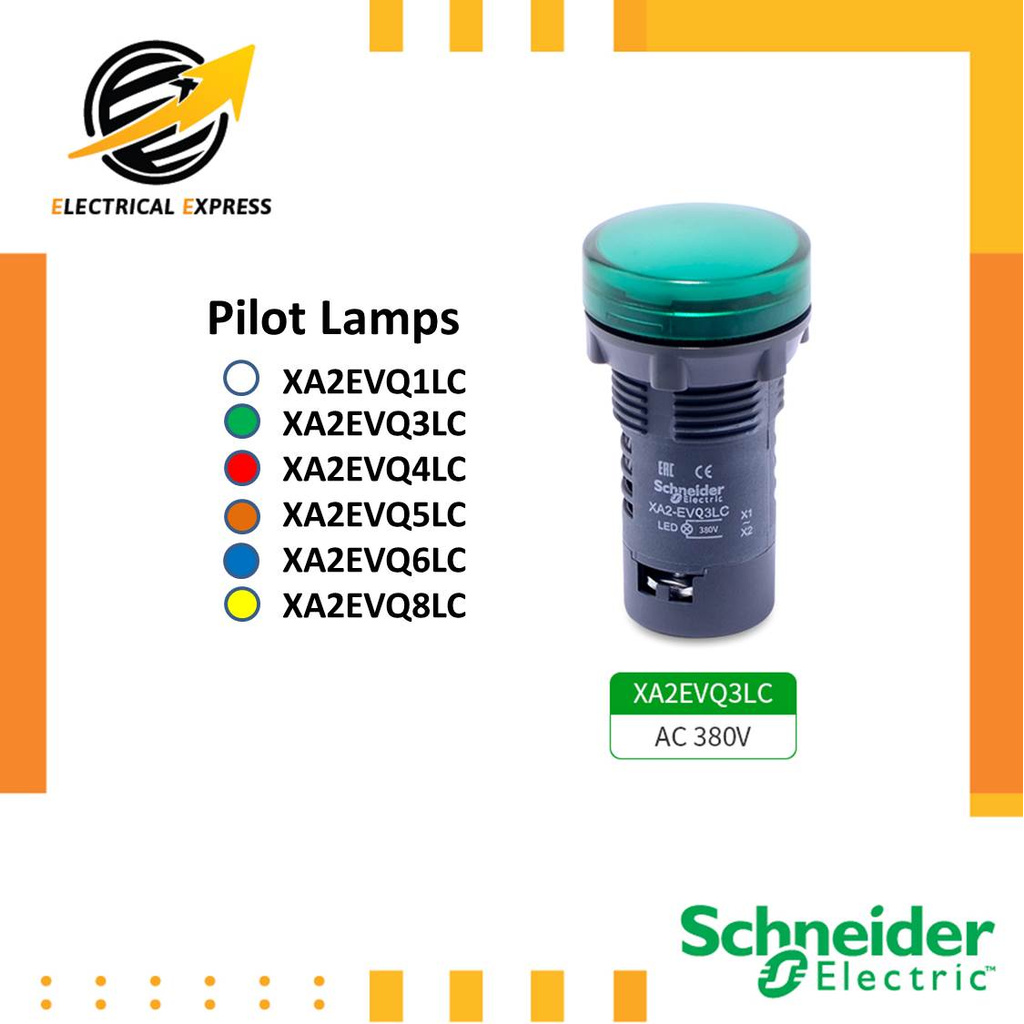 Pilot Lamps / LED 22mm. / XA2 / ไพล็อทแลมป์ / Scnneider / XA2EVQ3LC ...