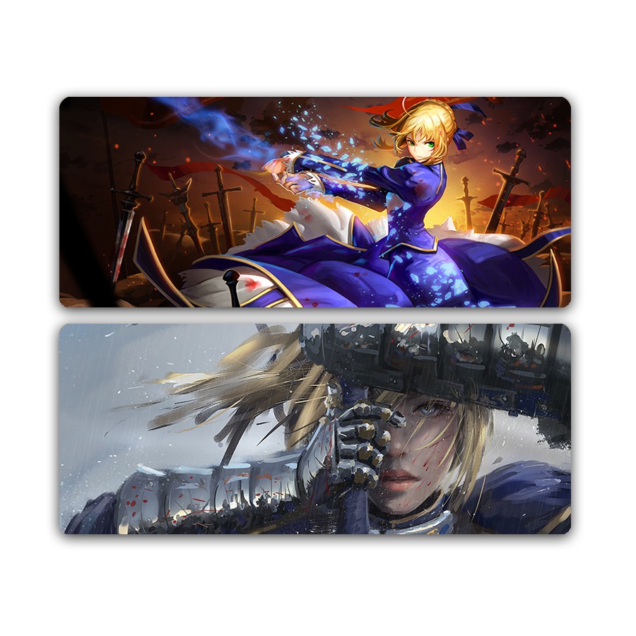 แผ่นรองเมาส์ เกมมิ่ง Fate Stay Night Mouse Pad ขนาด 80x30 cm ( แผ่นรอง ...