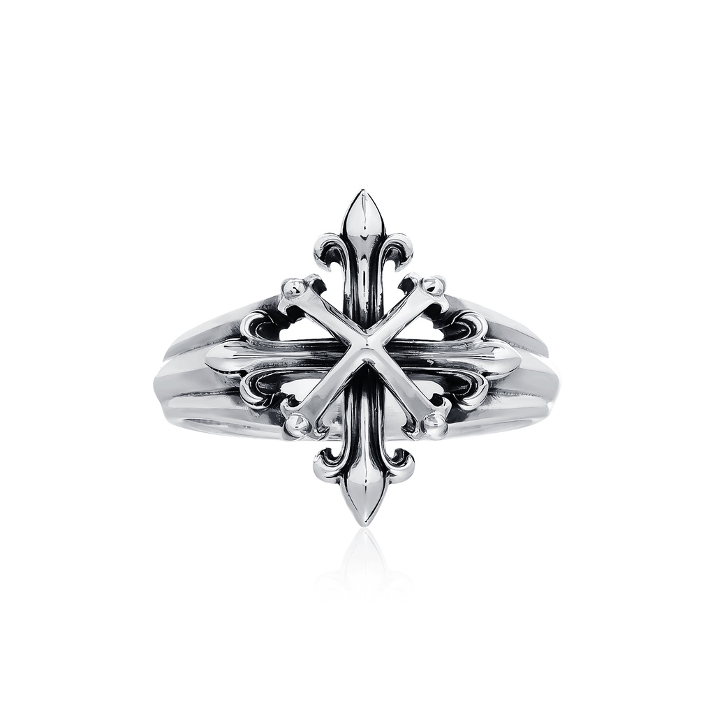 The Rituals Star ring แหวนเงินแท้ 925 แกะมือขัดเงาลงดำ ลาย Rituals Star ...