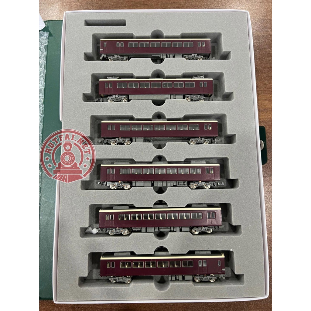 โมเดลรถไฟชุด 6 คัน n scale (พร้อมวิ่ง) Kato 6300 Series Hankyu railway มือสอง (ทดสอบแล้ว ...
