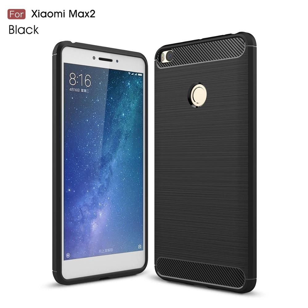 Xiaomi MI MAX 2 6.44 "Soft Anti-knock คาร์บอนไฟเบอร์เคสโทรศัพท์สําหรับ Xiaomi MI MAX2 ยางกันชน ...