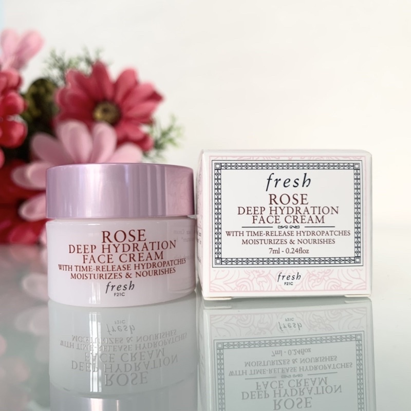 แท้💯 Fresh Rose Deep Hydration Face Cream 7ml | Shopee Thailand