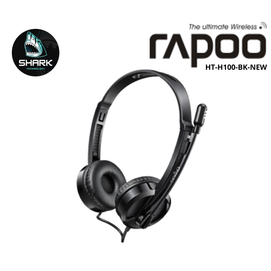 HEADSET (หูฟัง) RAPOO HT-H100-BK-NEW (HT-H100-BK-NEW) BLACK | Shopee ...