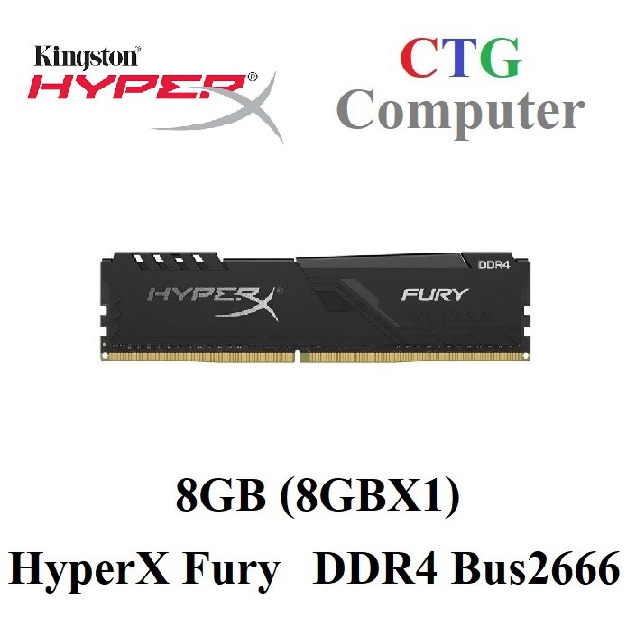 RAM PC KINGSTON HyperX FURY BLACK 8GB (8GBx1) DDR4 BUS 2666 ...