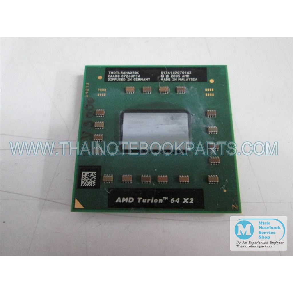 ซีพียู CPU AMD Turion 64 X2 TL-56 ความเร็ว 1.8GHz, L2 2x512 KB, Socket S1 - TMDTL56HAX5DC (มือ ...
