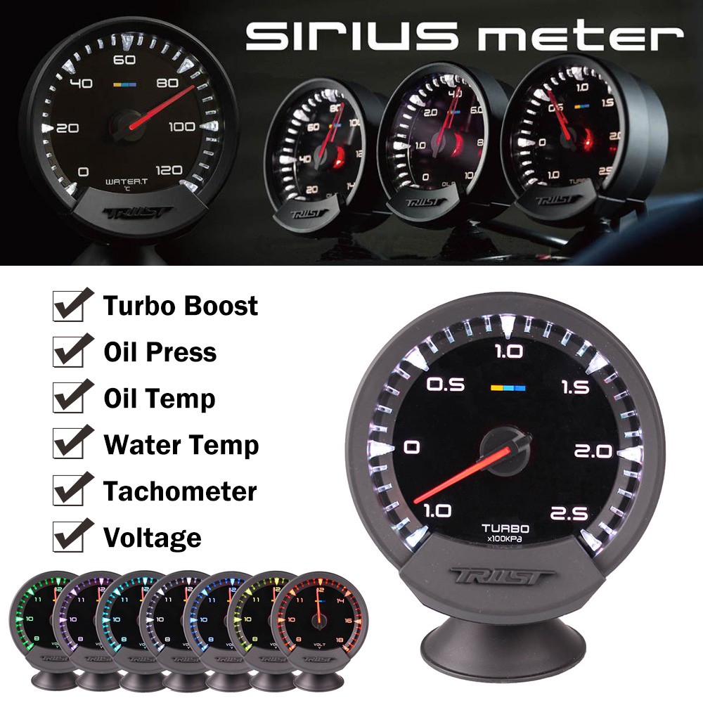 Greddy Sirius Meter Series เกจวัดอุณหภูมิน้ํามันเทอร์โบบูสต์ แรงดัน RPM ...