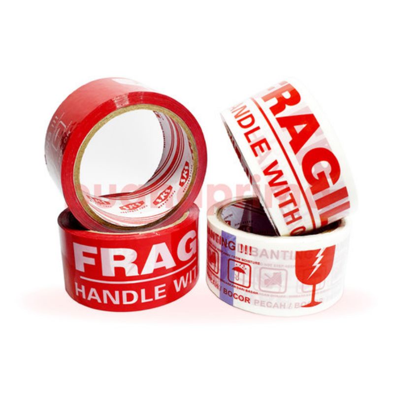 Opp Plaque Tape กาวกระดาษแข็ง BAZIC FRAGILE 2" X 090 (48mmX90 Y ...