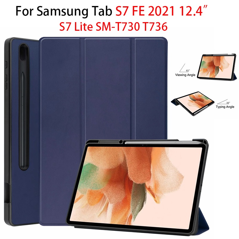 เคสแท็บเล็ตแบบไร้สาย Tpu แบบอัตโนมัติสําหรับ Samsung Galaxy Tab S7 Fe ...