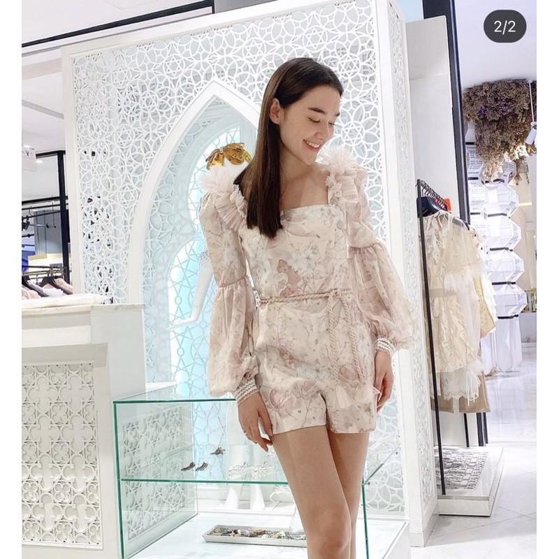 จั๊มสูทขาสั้นพิทพ์ลายพาสเทลป้ายModern | Shopee Thailand