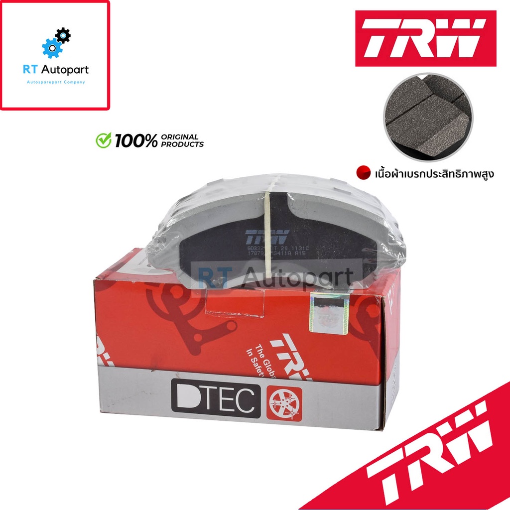 TRW ผ้าดิสเบรคหน้า Mitsubishi Lancer EX เครื่อง1.8 2.0 ปี09-15 New Lancer GLX ปี05-12 DTEC / ผ้า ...