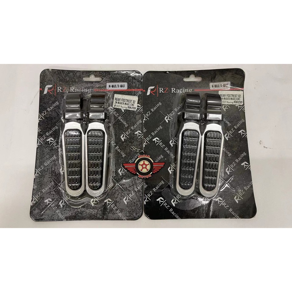 Rz RACING REAR FOOTREST CNC SILVER XMAX / NMAX | Shopee Thailand