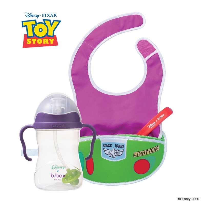 Bbox sippy cup and travel bib+spoon ชุดเซตแก้วหัดดื่มและผ้านกันเปื้อน ...