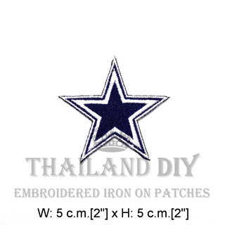 ตัวรีดติดเสื้อ งานปัก ลาย ดาว ทีม แดลลัส คาวบอยส์ สัญลักษณ์ Dallas Cowboys Star NFL Patch ตัวรีด ...