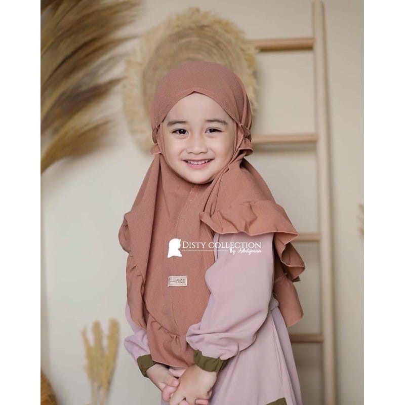 Crocus• Bergo Maryam Kids Kitty Rempel Strap ผ้าคลุมฮิญาบ | Shopee Thailand