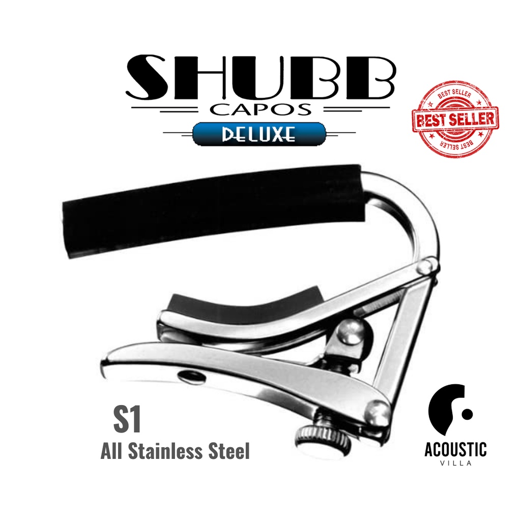คาโป้ Shubb S1 Deluxe Capo for Steel String Guitar | วัสดุสแตนเลส แข็งแกร่ง ทนทาน | Shopee Thailand