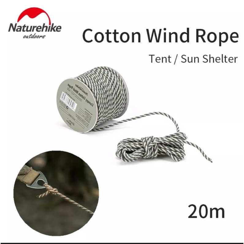 cotton wind rope เชือกขึงสมอบก สำหรับดึงเต้นท์ หรือกางทาร์ป | Shopee ...