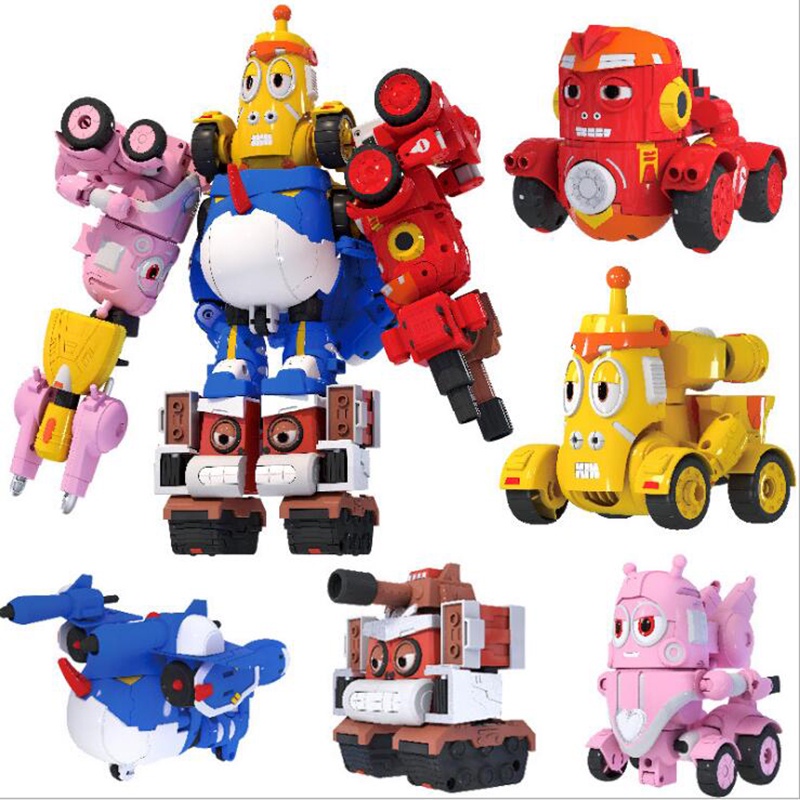 หุ่นยนต์ของเล่นCreative Cute Animal Robot Larva Figures Assembly Toys ...