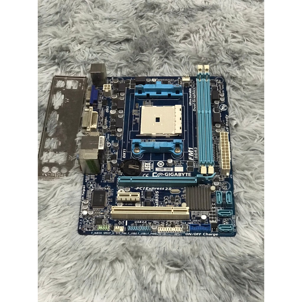 เมนบอร์ดมือสอง GA-A75M-DS2 (FM1) Support DDR3 + ฝาหลังแท้ ฟรี Speaker ราคาถูก | Shopee Thailand