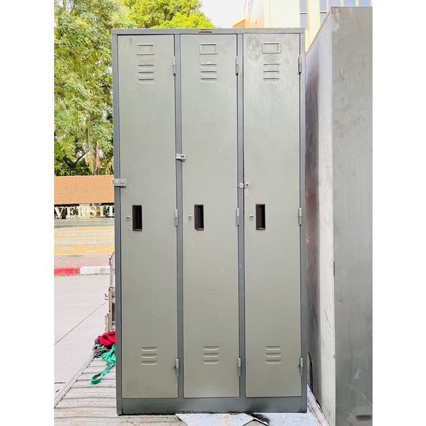 ตู้ล๊อคเกอร์ Locker ยี่ห้อ King Steel แบบ 3 ช่อง | Shopee Thailand