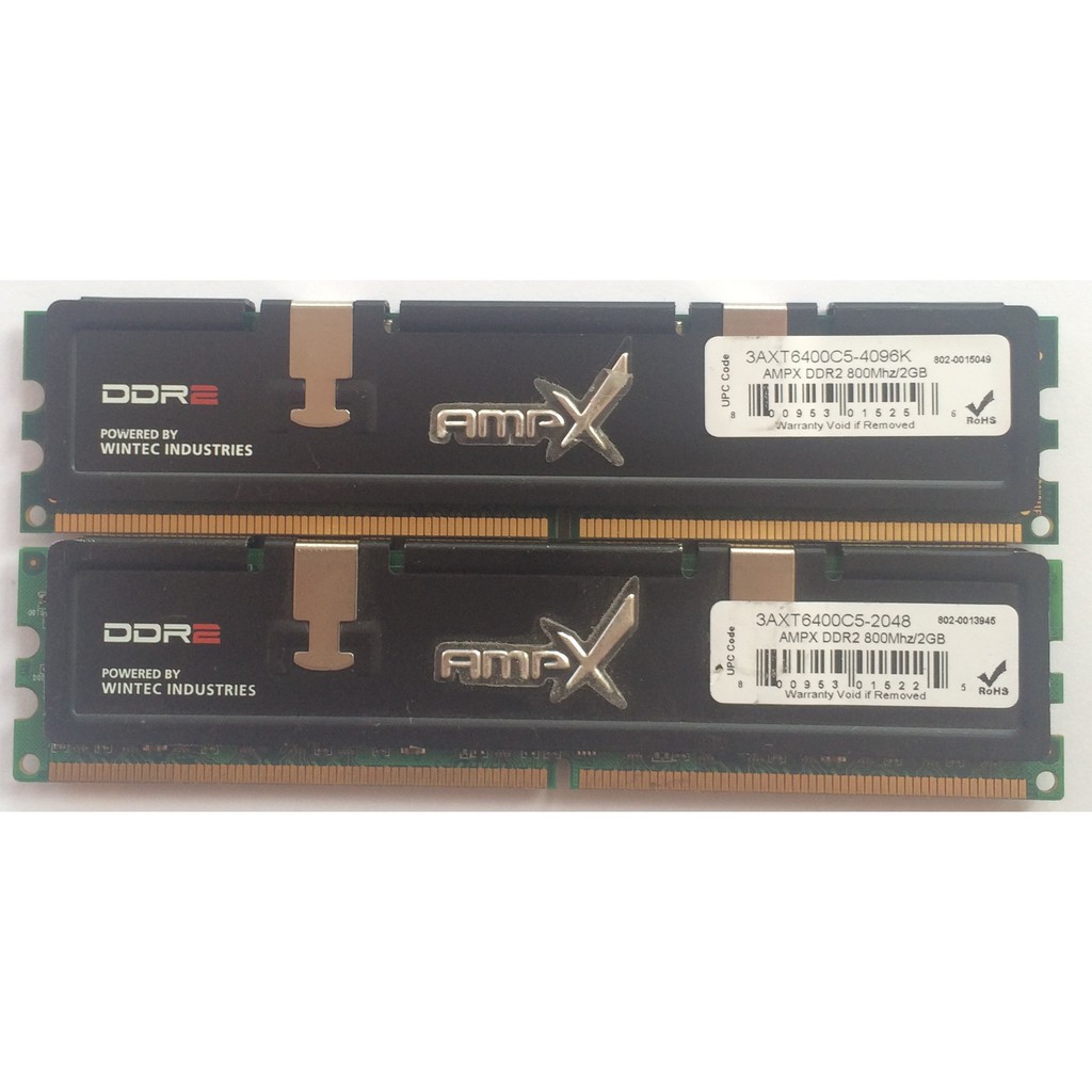Pack 2 AmpX 4GB(2x2GB) 2Rx8 PC2-6400 DDR2-800MHz 240Pin สำหรับเครื่อง ...