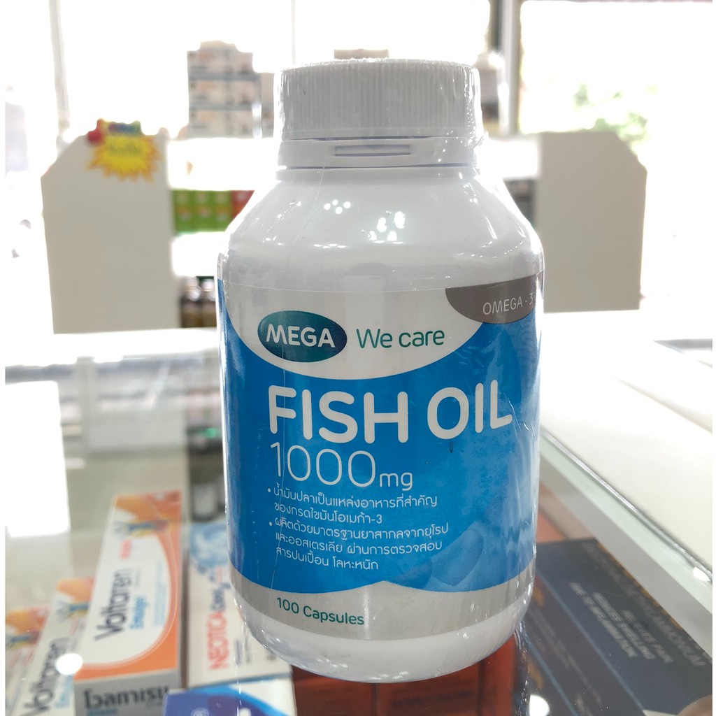 Mega we care fish oil 1000 mg เมก้า วีแคร์ น้ำมันปลา 100 แคปซูล | Shopee Thailand