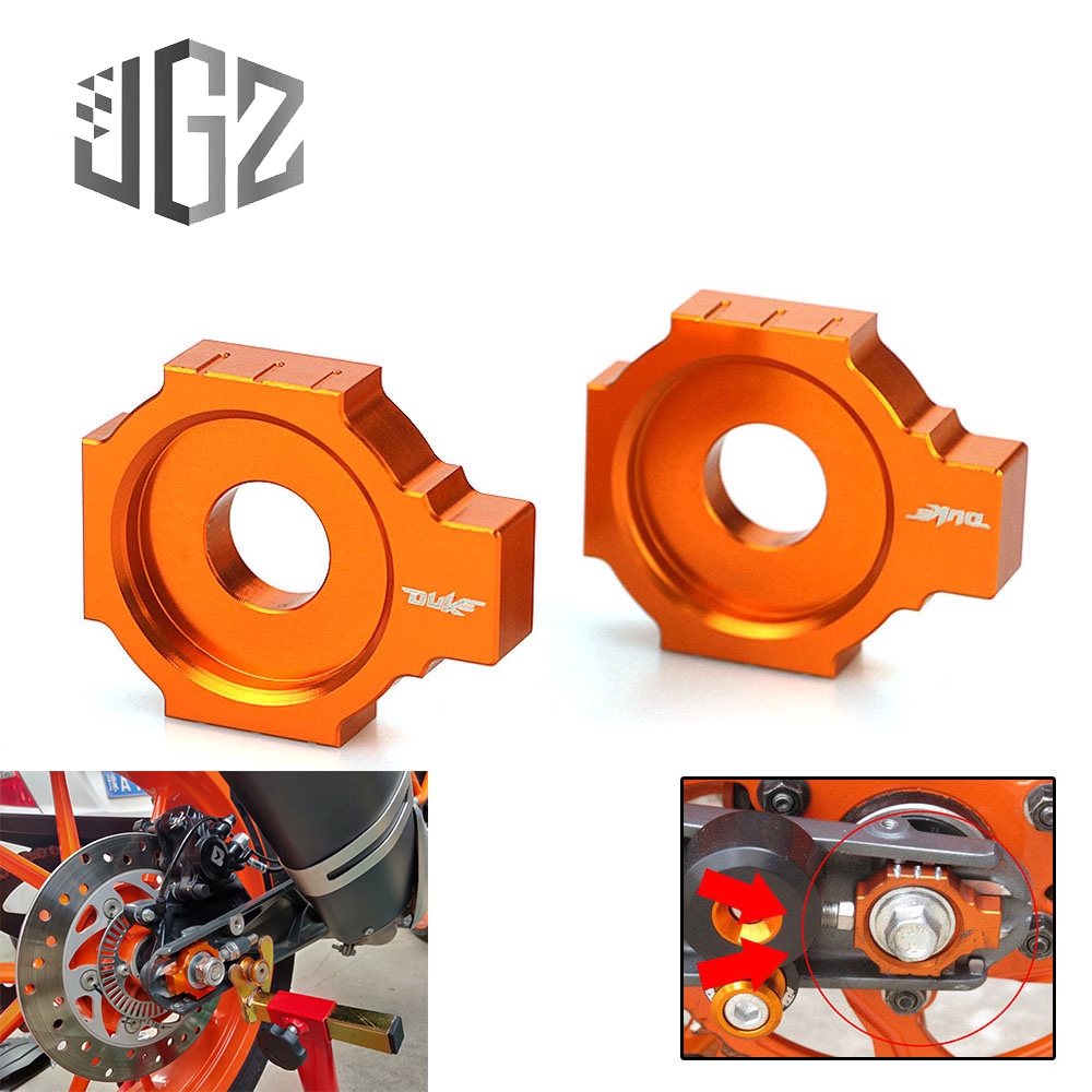 อุปกรณ์บล็อคอะลูมิเนียม cnc สีส้มสําหรับ for KTM Duke 125 200 390 2013 ...