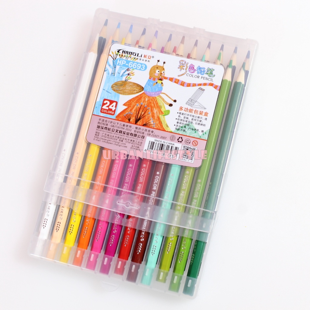 Changli สีไม้ ดินสอสี แท่งยาว ชุด 12 / 24 สี color pencils รุ่น HP-6693 ...