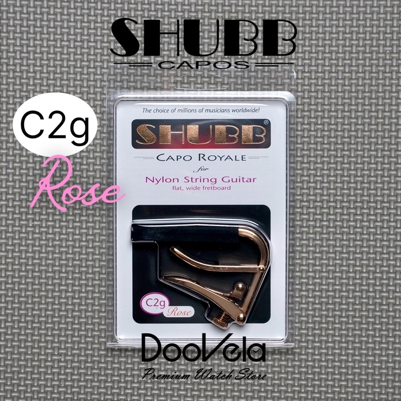 Shubb Capo C2g "Royale" Rose Gold คาโป้นิกเกิ้ลระบบโรลลิ่ง สีทอง สำหรับกีตาร์คลาสสิค กีตาร์สาย ...