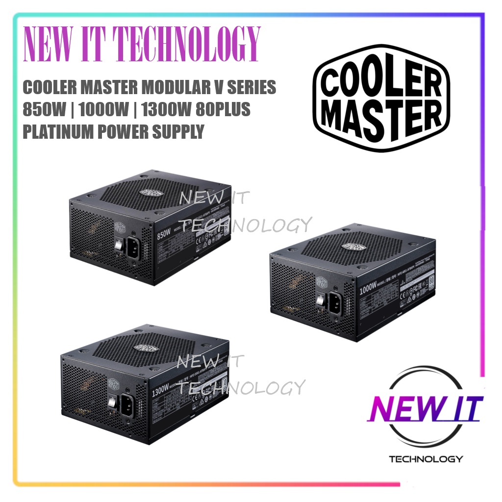 Cooler MASTER FULL MODULAR V SERIES 80PLUS เดสก์ท็อปแพลตตินัมซัพพลาย PSU (850W / 1000W / 1300W ...