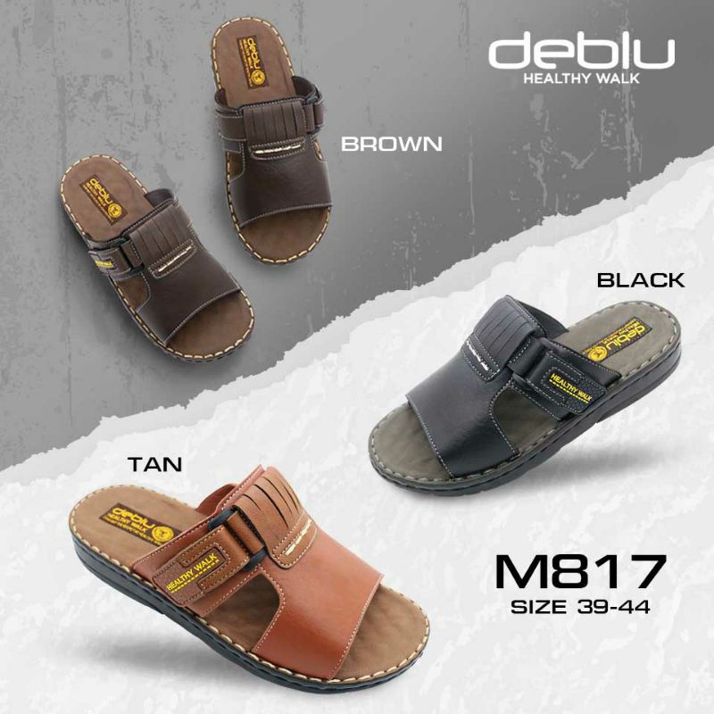 NFshoes ถูกสุด! รองเท้าแตะผู้ชาย รองเท้าแตะเพื่อสุขภาพ Deblu เดอบลู รุ่น M817 พื้นเย็บ ทน เบา ...