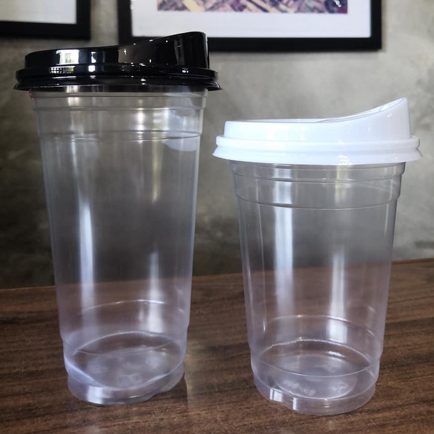 แก้วพลาสติก เนื้อ pp 16/22 ออนซ์ ปาก 95 ยี่ห้อ 3A แถวละ 50 ใบ (ไม่รวมฝา ...