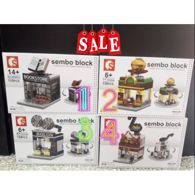 ลดล้างสตอค!! 6 กล่อง ร้านค้า Sembo Block เลโก้จีน บล็อก บล็อค ตัวต่อ ...