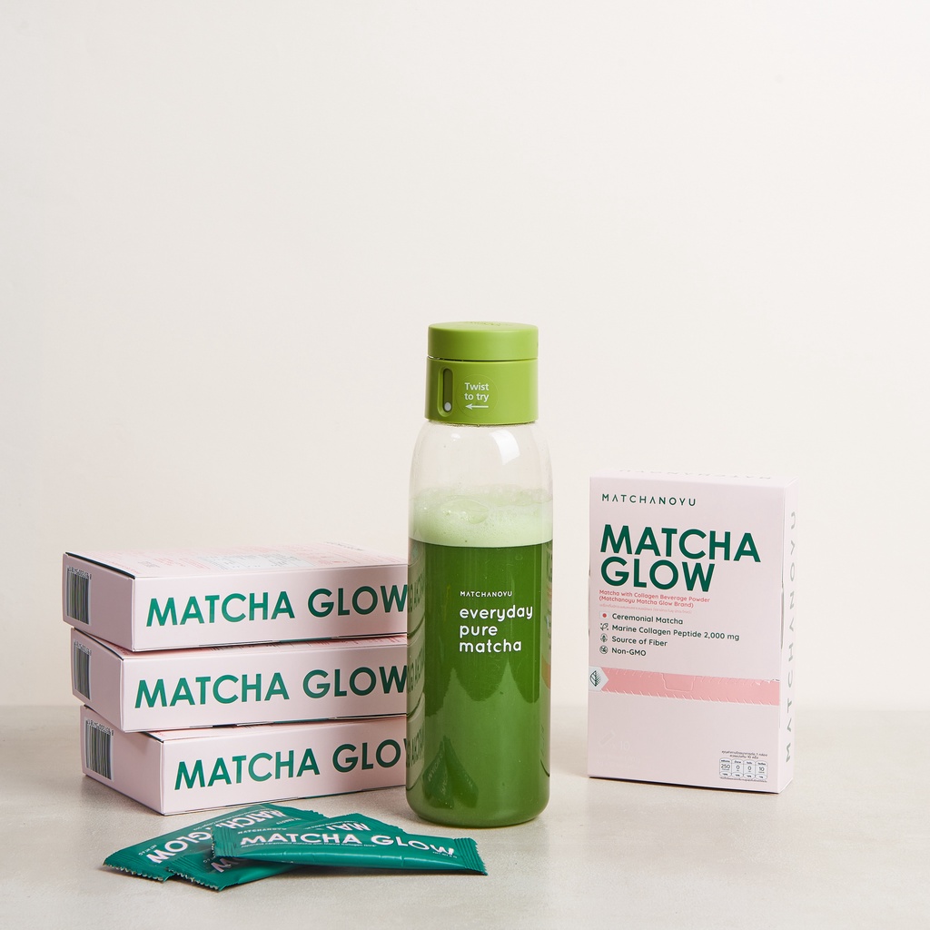 Matcha Glow - มัทฉะเกรดพิธีชงชาผสมคอลลาเจน Ceremonial Matcha + Marine ...