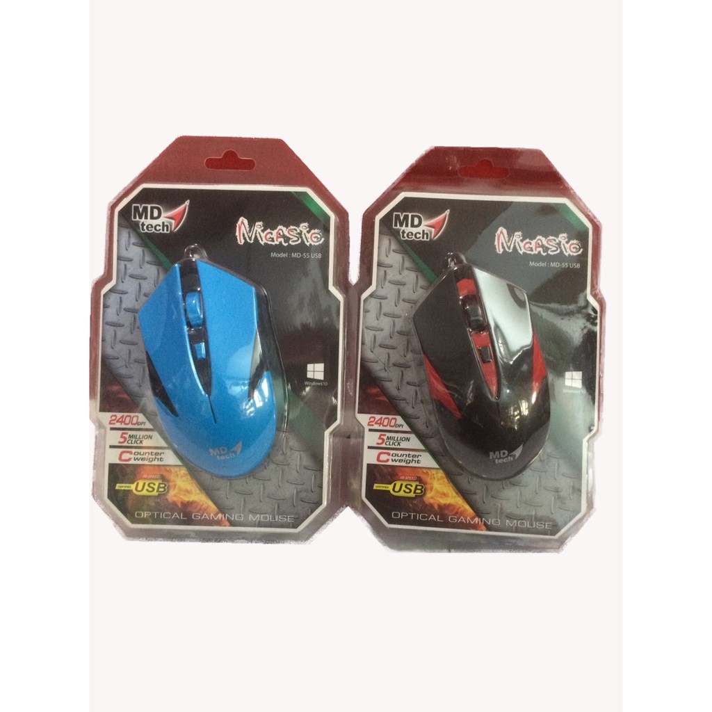 เมาส์ USB Optical Mouse MD-55 MD-TECH | Shopee Thailand