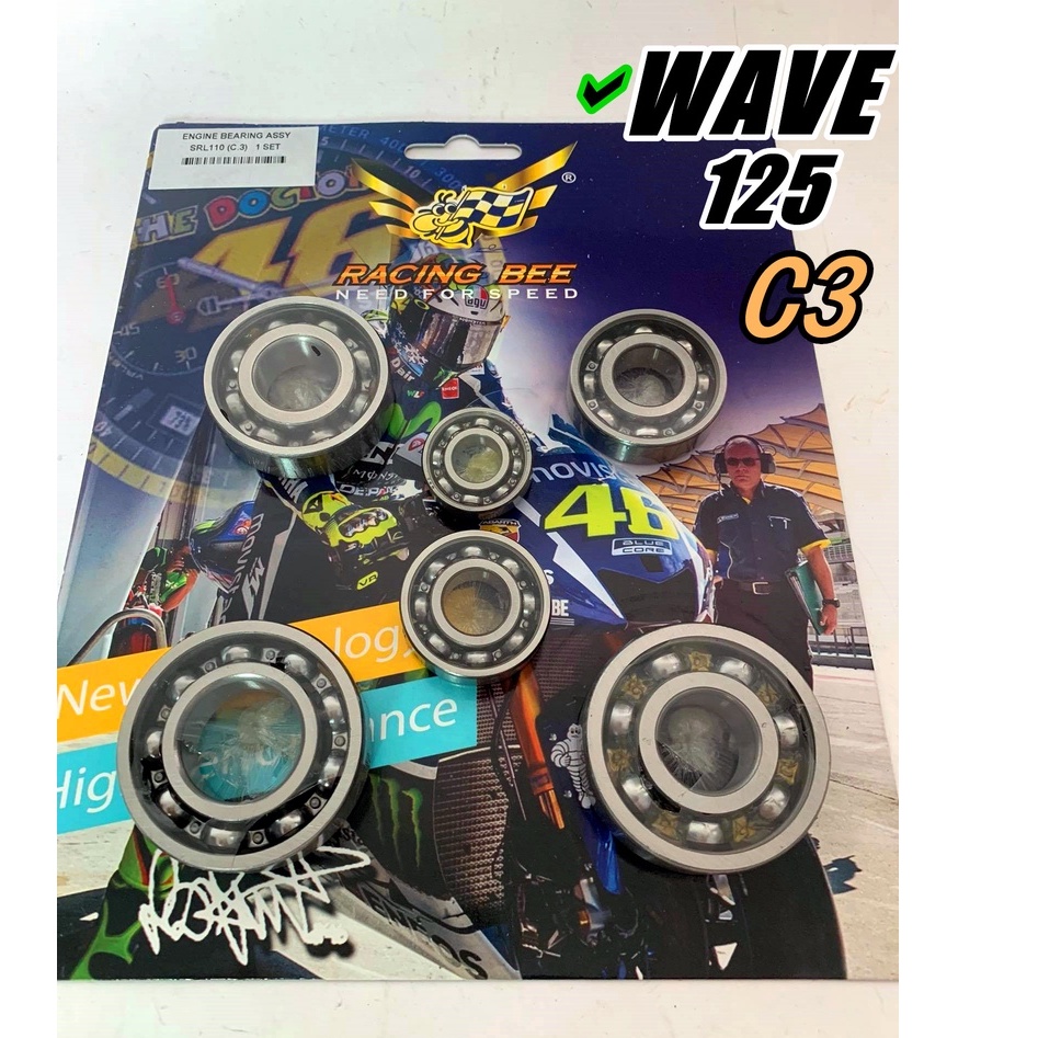 ชุดแบริ่งเครื่องยนต์ WAVE125 C3 WAVE 125 W125 WAVE125 S WAVE125 X ...