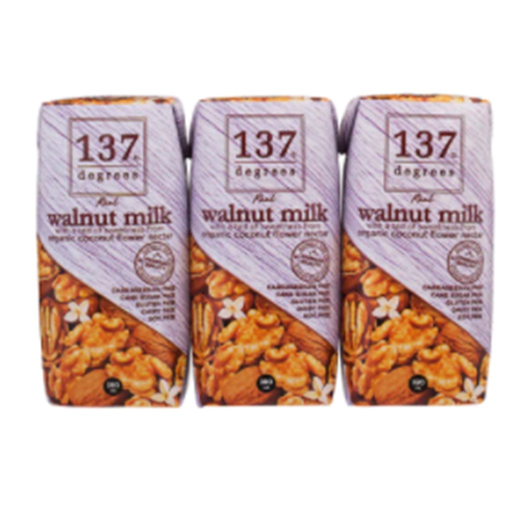 137 Degrees Walnut Milk Original Formula 180ml.Pack 3 137ดีกรีนมวอลนัท ...