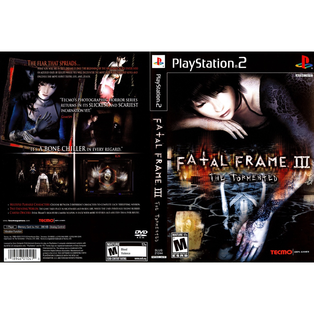 แผ่นเกมส์ PS2 Fatal Frame III The Tormented คุณภาพ ส่งไว (DVD) | Shopee ...