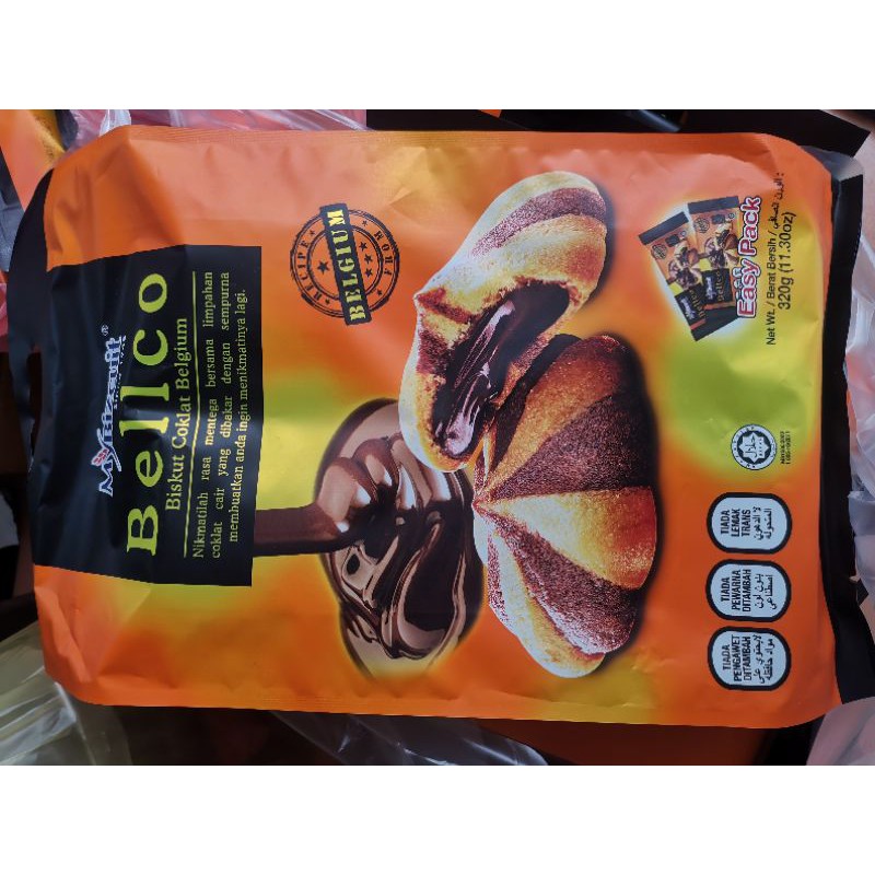 mybizcuit bellco belgium choc cookies & almento melting almond 320 กรัม ...