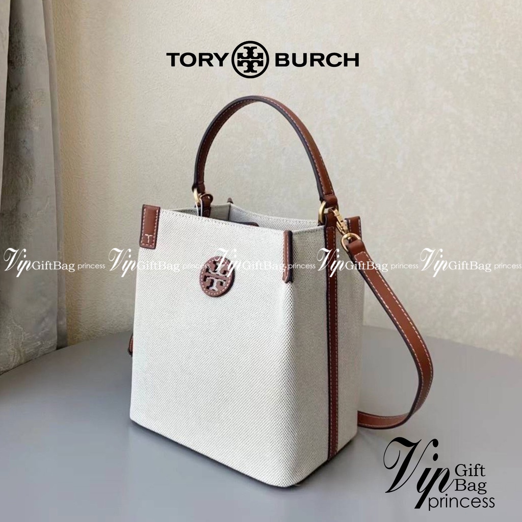 Tory Burch Blake Canvas Bucket Bag รุ่นใหม่ล่าสุด สวยไฉไลฝุดๆ แบบสวย ...