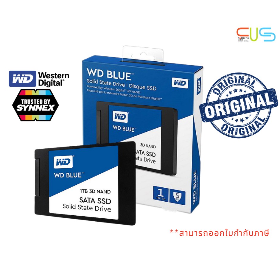 1 TB SSD SATA WD Blue (WDS100T2B0A) 3D NAND รับประกัน 5ปี | Shopee Thailand