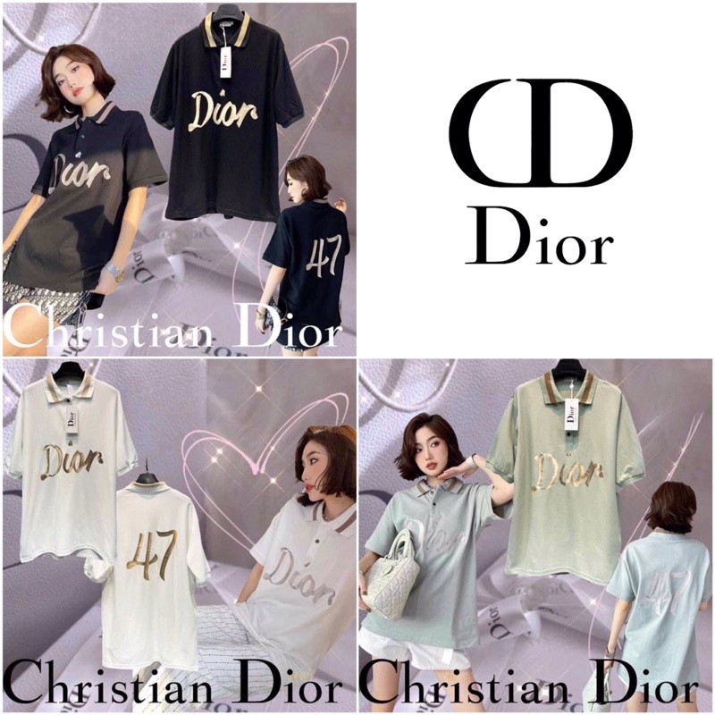 เสื้อแขนสั้นคอปก CHRISTIAN DIOR 47 ( คอลเลคชั่นปี 2022 ) | Shopee Thailand