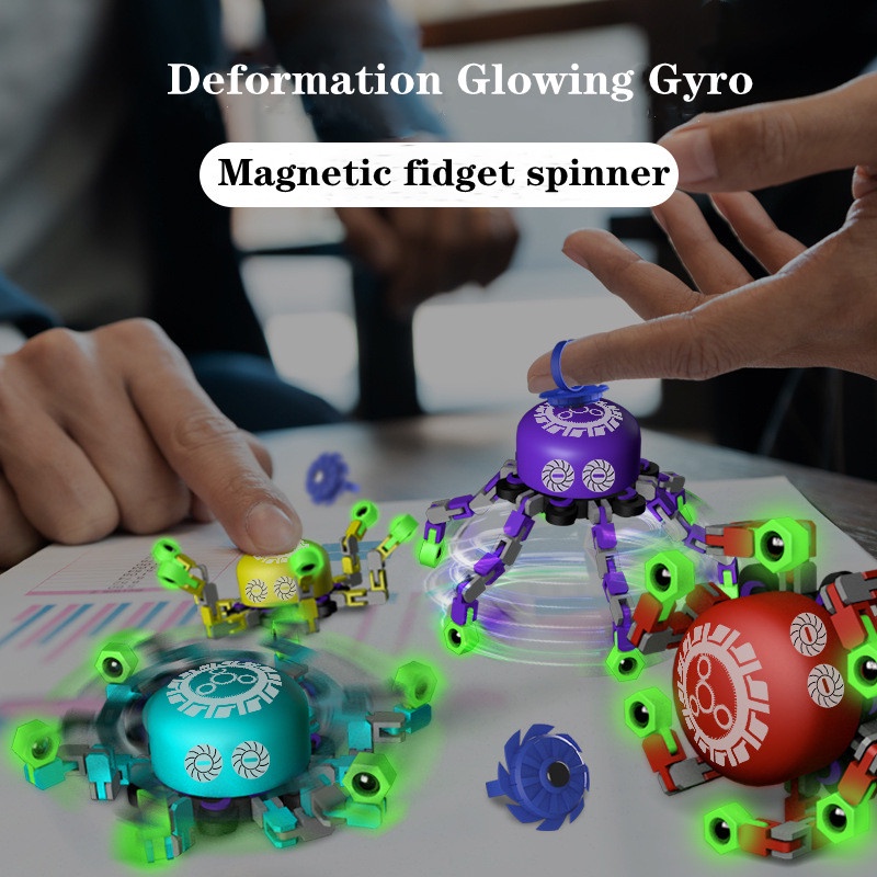 ใหม่ ของเล่น Fidget Spinner Transformers แบบแม่เหล็ก เรืองแสง | Shopee ...
