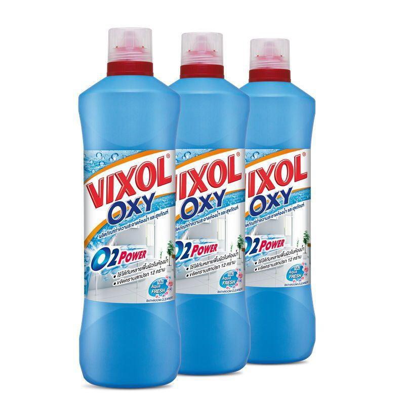 Vixol Oxy น้ำยาล้างห้องน้ำ วิกซอล ออกซี ขนาด 700ml/ขวด แพ็คละ3ขวด ขจัด ...