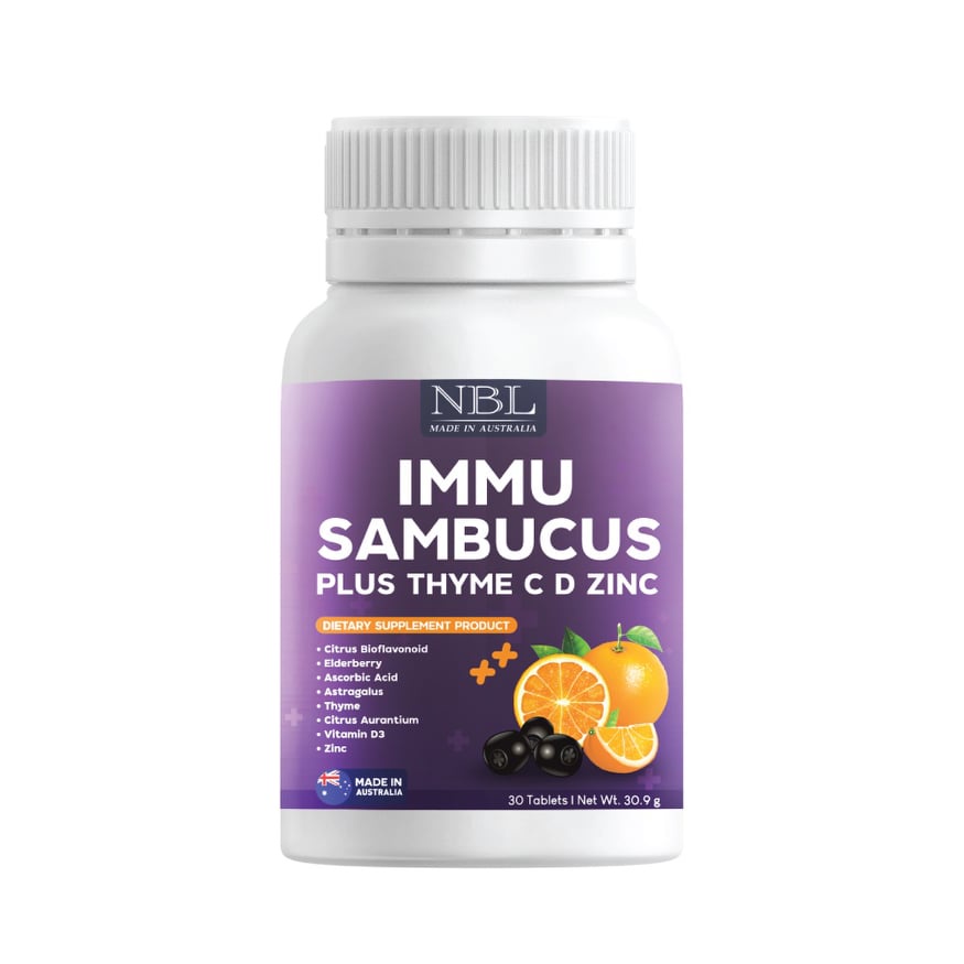 [ของแท้ พร้อมส่ง] NBL IMMU Sambucus Plus Thyme C D Zinc วิตามินซี ดี ...