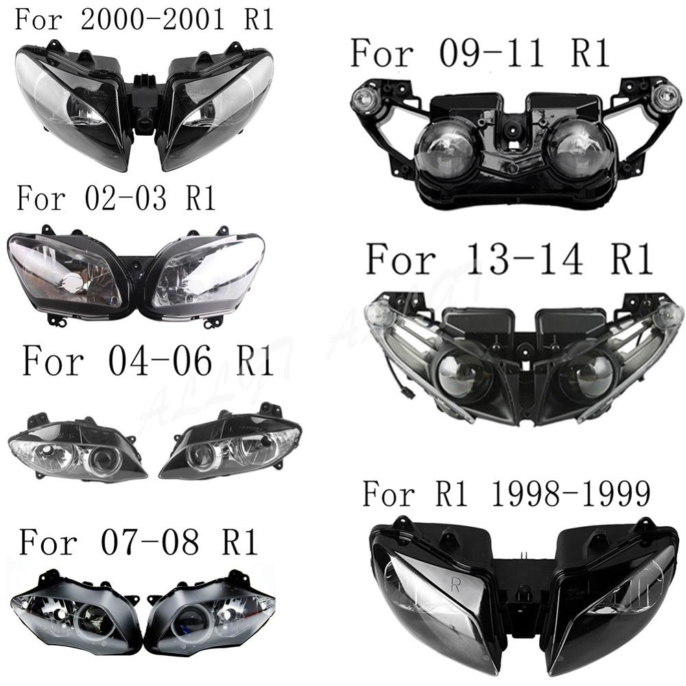 Motorcycle Front Headlamp Headlight Assembly For Yamaha R1 1998-2003 ...