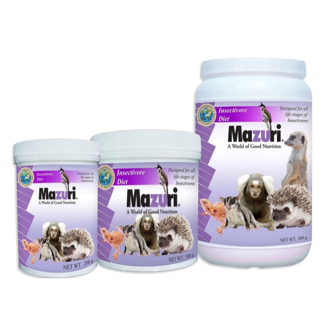 Mazuri Insectivore Diet อาหารสำหรับสัตว์กินแมลง อาหารเม่น อาหารชูก้่า ...