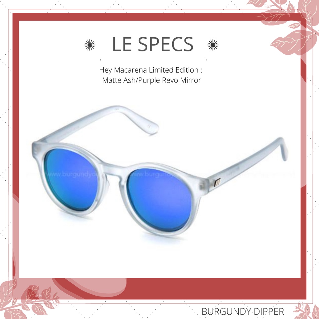 แว่นกันแดด Le Specs รุ่น Hey Macarena Limited Edition : Matte Ash ...