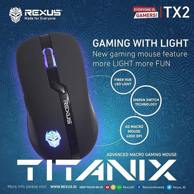 เมาส์เล่นเกม Rexus Tx2 (ml) | Shopee Thailand