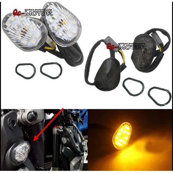 เหมาะสําหรับ Yamaha YZF R15 R25 R3 R1 R6 R6S ไฟเลี้ยวหน้า LED ดัดแปลง ...
