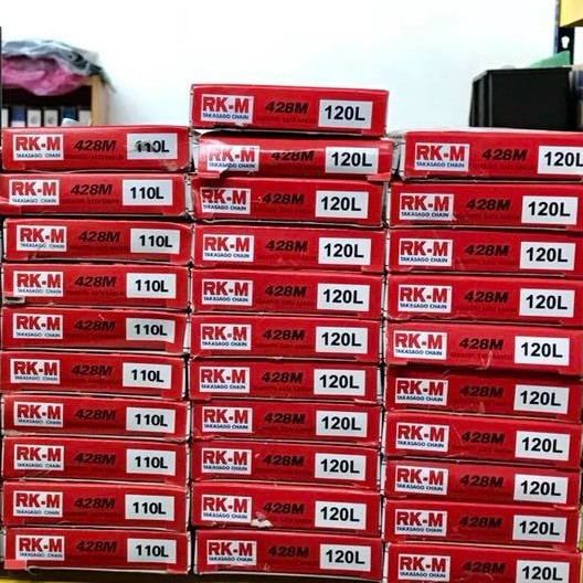 Rkm CHAIN 428M & 420M ทุกขนาด (RK-M TAKASAGO CHAIN) RANTAI MOTOR ...